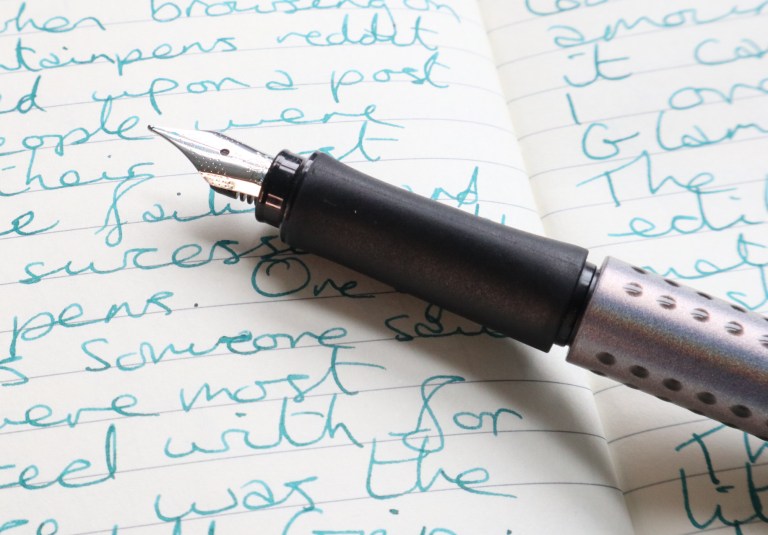 Review: Faber-Castell Grip Fountain Pen (Silver Glam) – Inky Imaginings