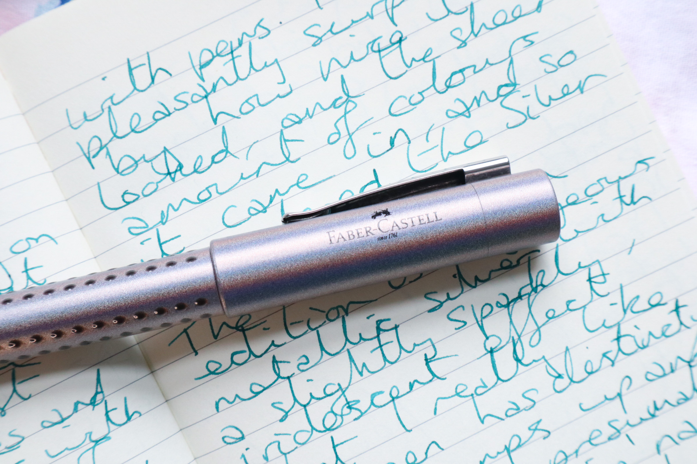Review: Faber-Castell Grip Fountain Pen (Silver Glam) – Inky Imaginings