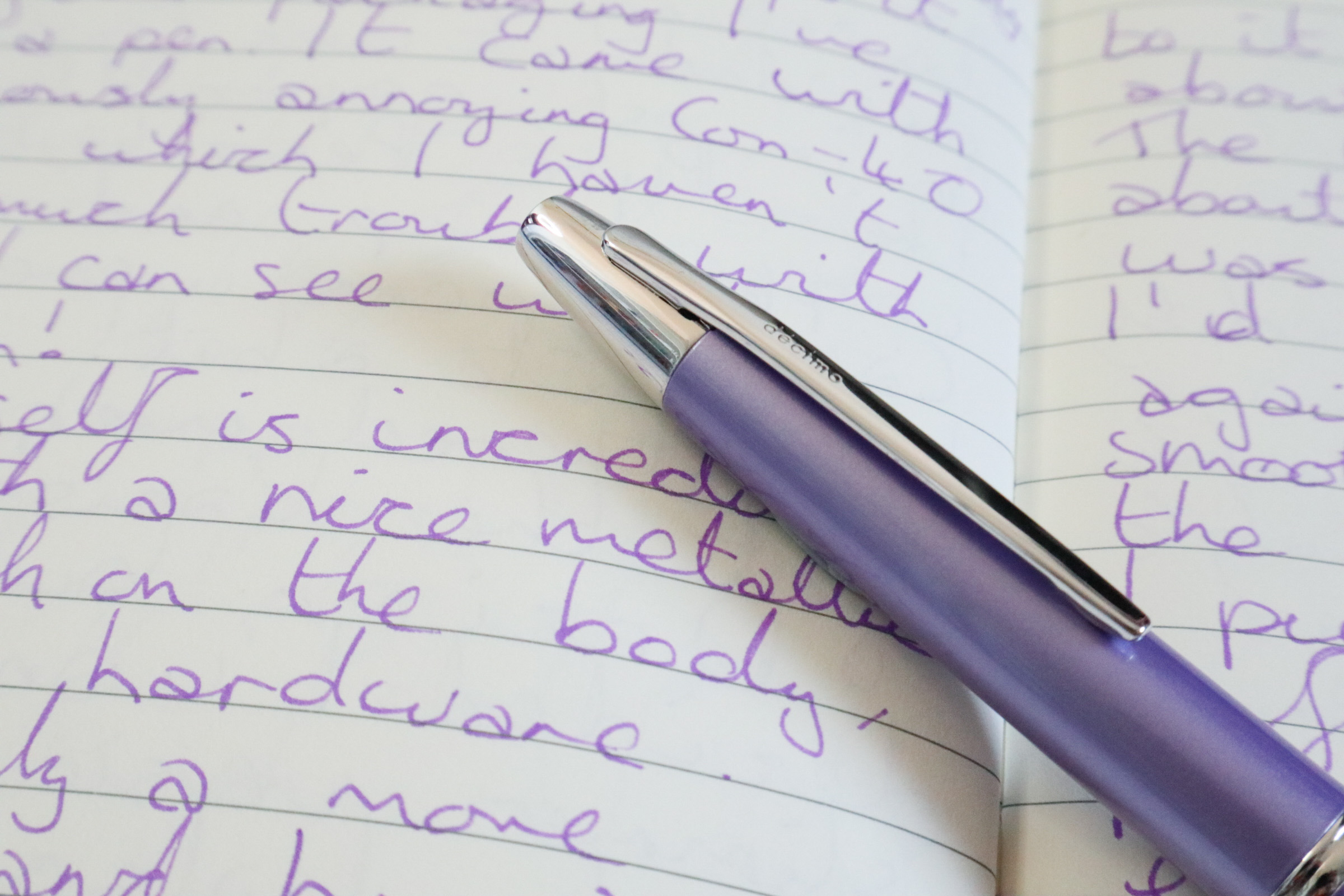 Review: Pilot Decimo Violet Fountain Pen – Inky Imaginings